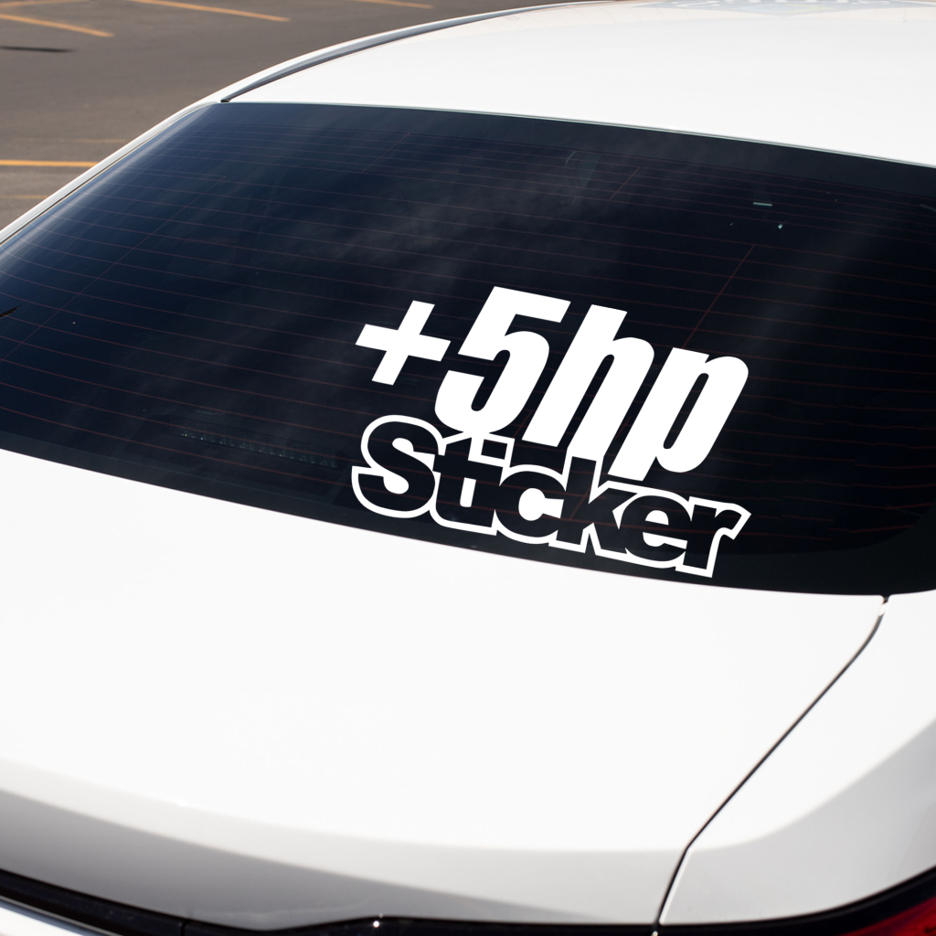 Plus 5 horsepower funny car sticker decal - Forged N Fast