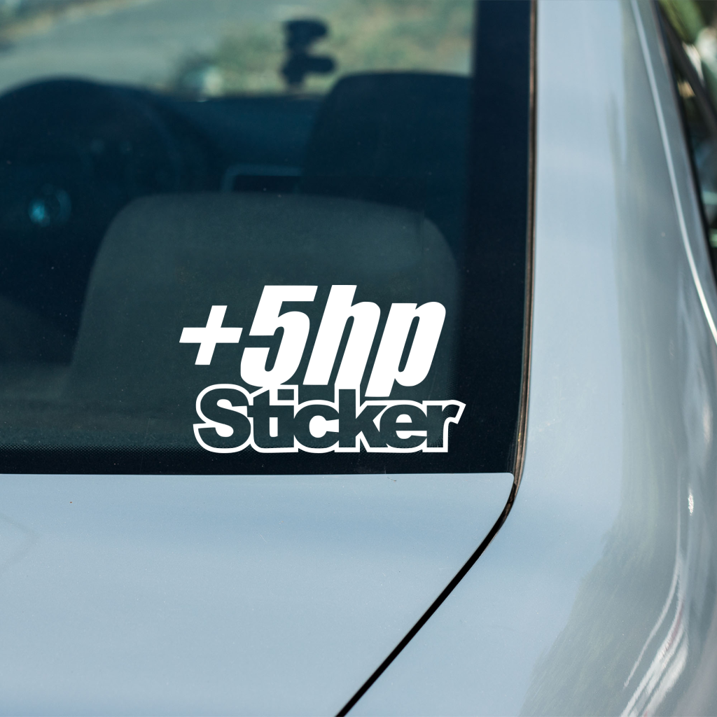 Plus 5 horsepower funny car sticker decal - Forged N Fast