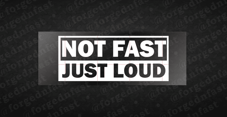 Not fast. Just loud funny car sticker decal | Forged N Fast