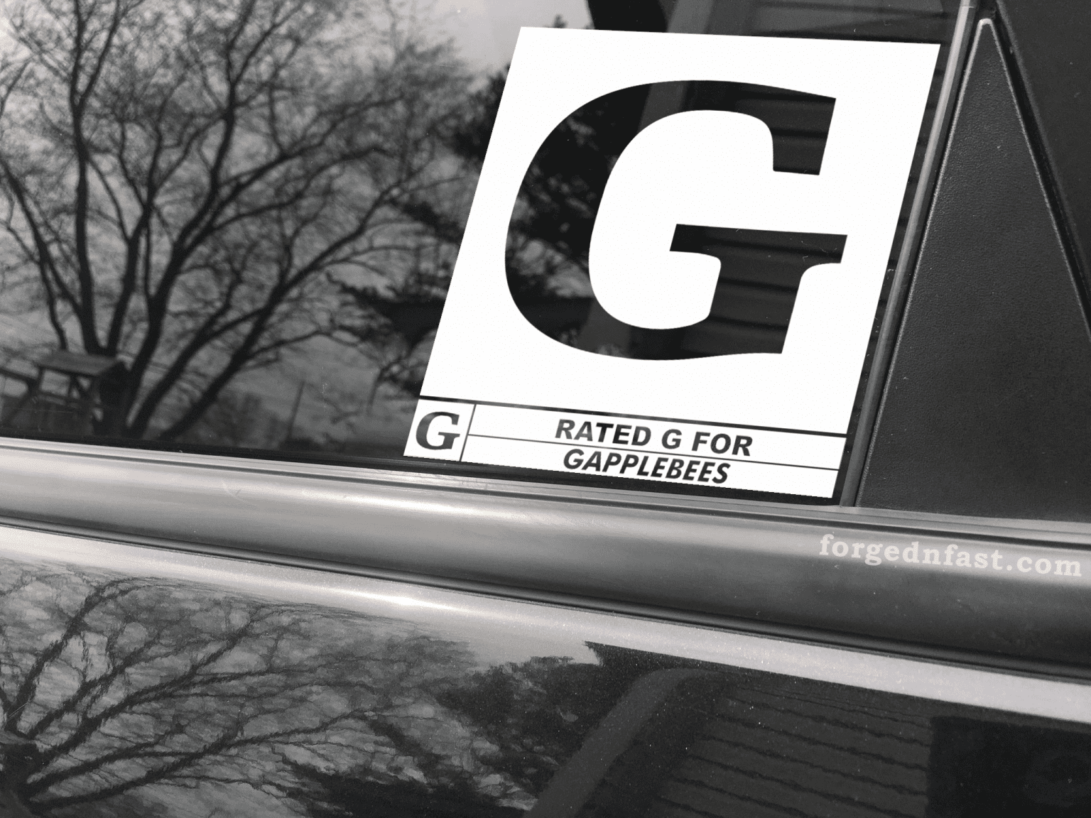 Rated G for Gapplebees, car decal, bumper sticker, truck decal, funny ...