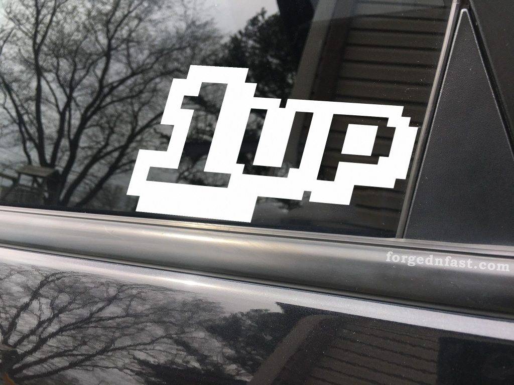 1 up, car decal, bumper sticker, truck decal, funny car decal - Forged ...