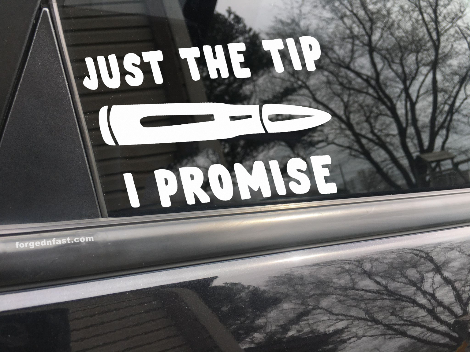 Just The Tip Bullet, car decal, bumper sticker, truck decal, funny car ...