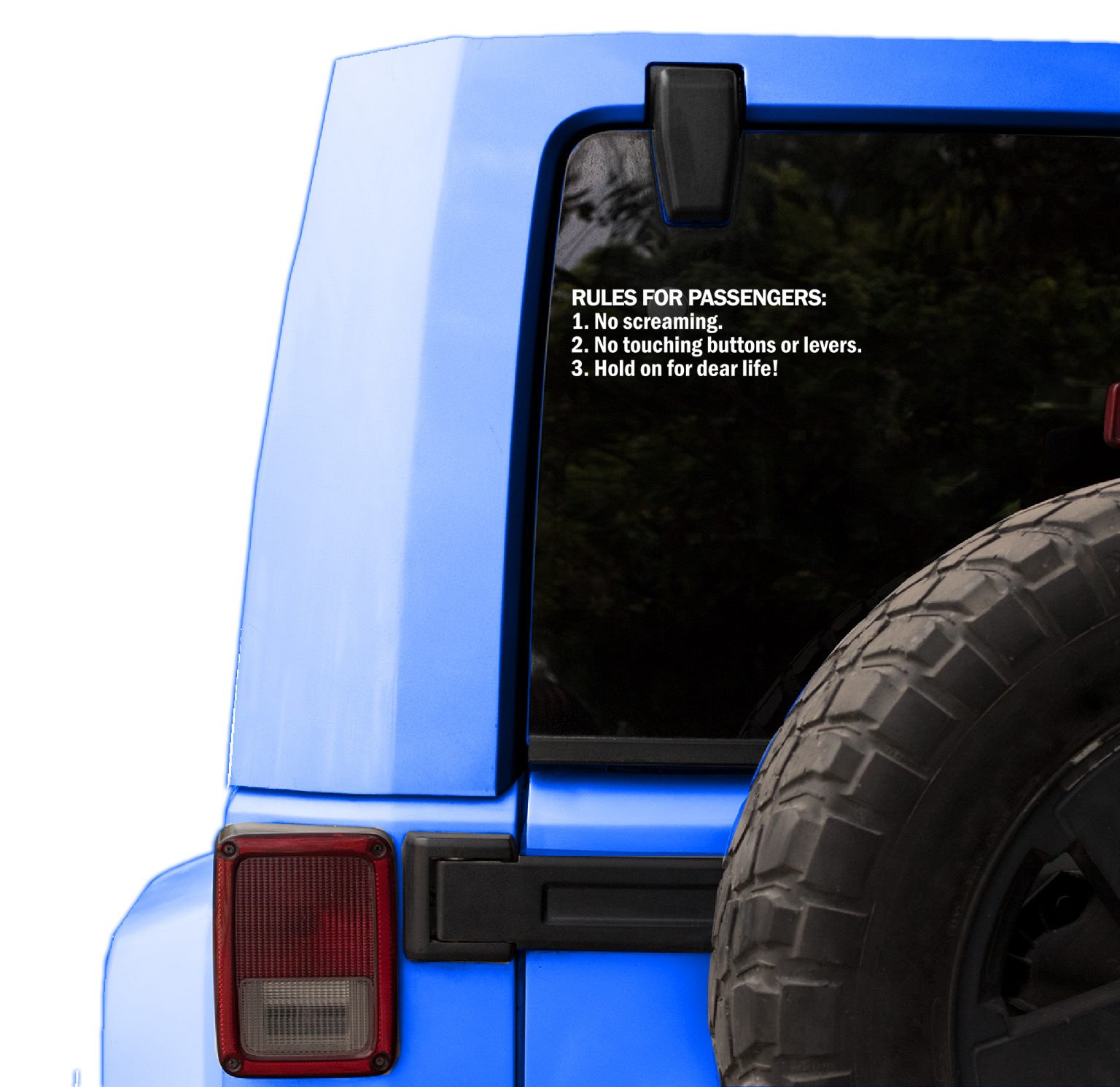 Rules for passengers, cool decal,car sticker decal - Forged N Fast