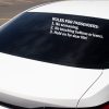 Rules for passengers, cool decal,car sticker decal - Forged N Fast