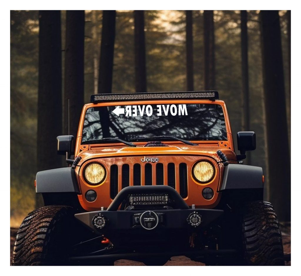 Move over arrow, car decal, windshield banner, funny car sticker decal ...