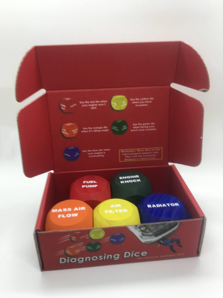 Mechanic Diagnostic Dice, Handmade, Diagnosing Dice, 2 inch, Mechanic ...