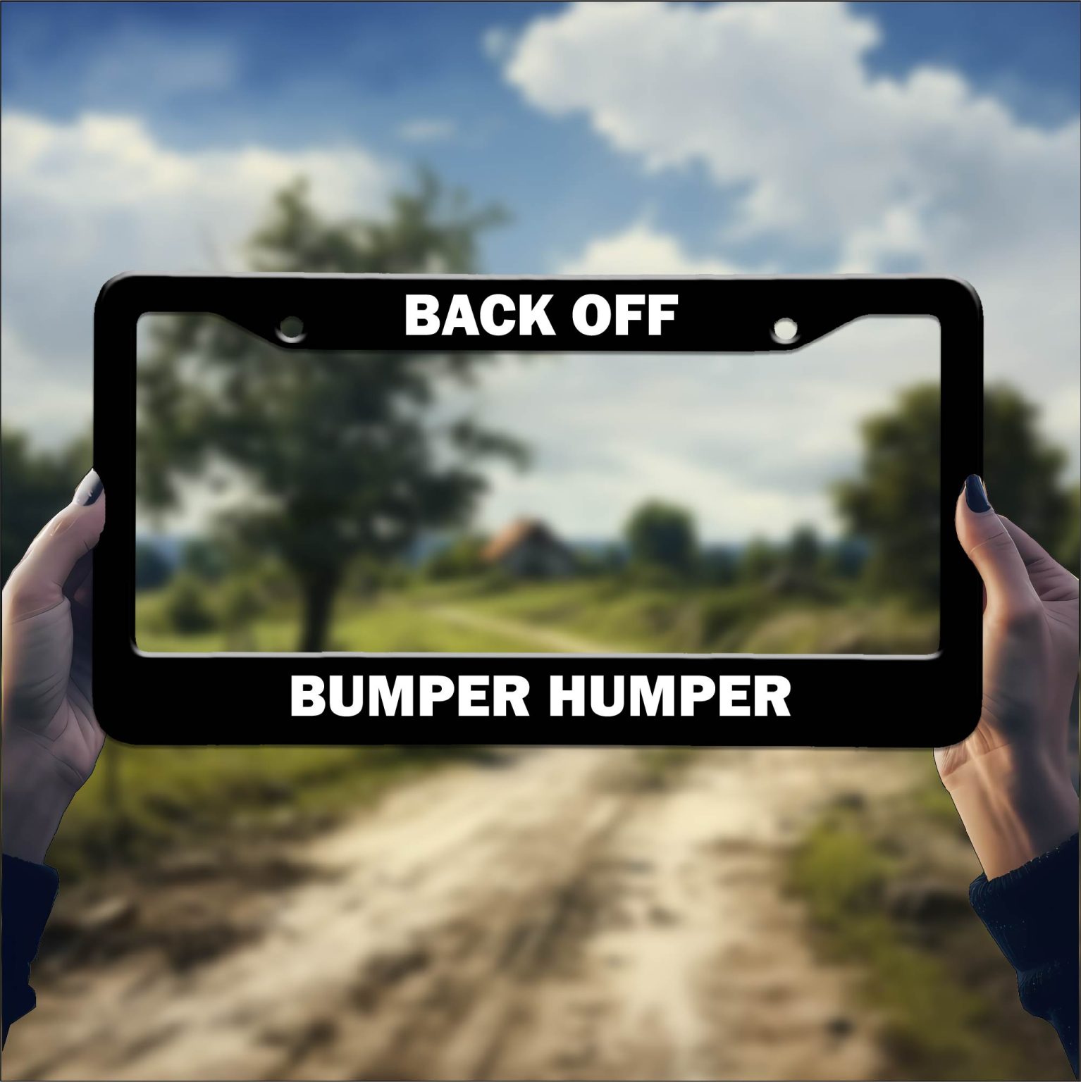 Back Off Bumper Humper plate frame car decal, license plate cover ...