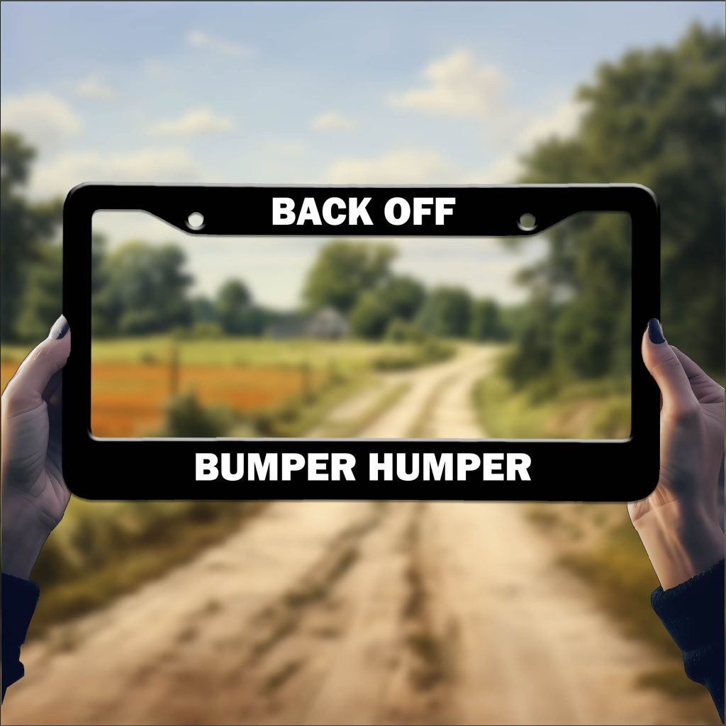 Back Off Bumper Humper plate frame car decal, license plate cover ...