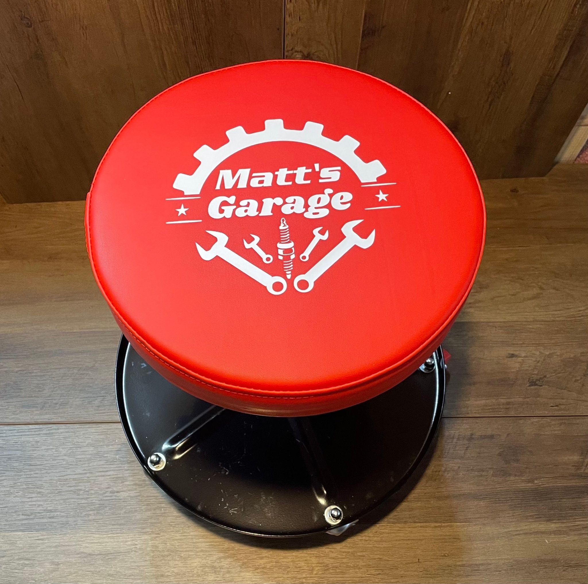 Custom Mechanic stool, Car Guy, Father’s Day, Custom Garage Gift ...