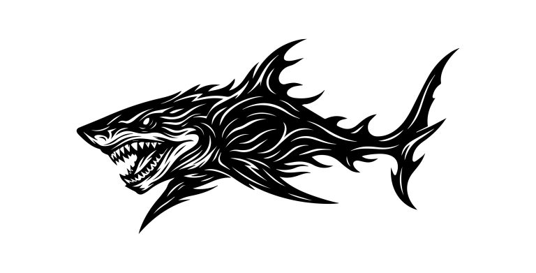 Large Shark Car Decal, Vinyl Vehicle Sticker, Waterproof Car Décor ...